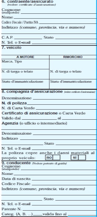 Modulo CAI: come è fatto e come va compilato | Soldius